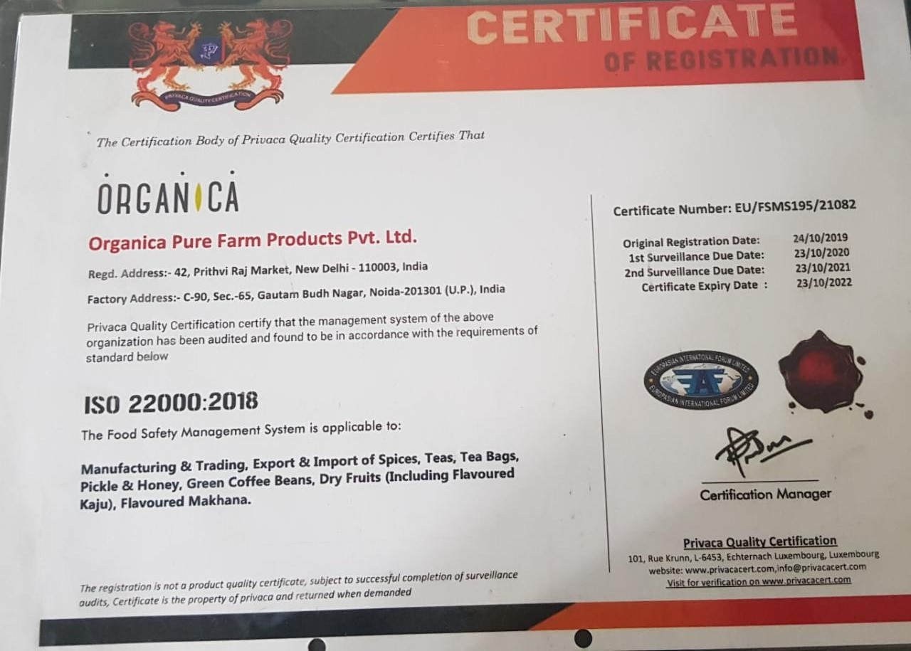 Certification - Organica Online